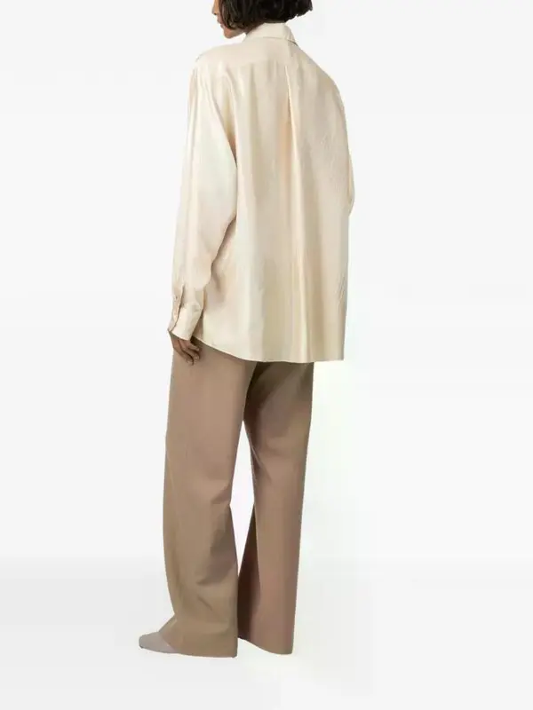 INDRESS Palm Tree Jacquard Shirt - Neutrals