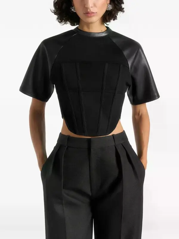 Manière De Voir Corset T-shirt - Black