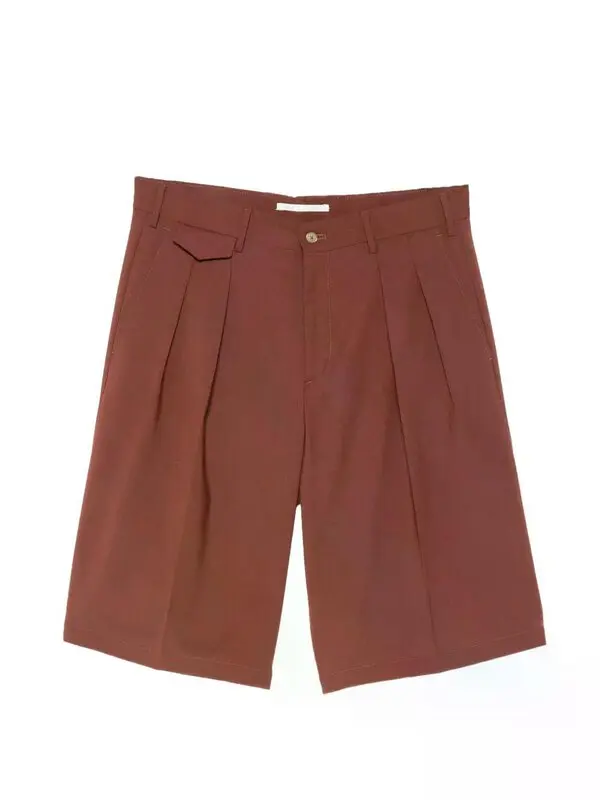 BRIGLIA 1949 Bedfords Pleated Knee-length Shorts