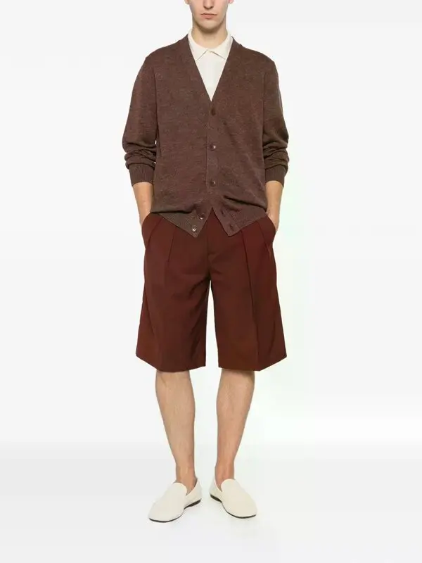 BRIGLIA 1949 Bedfords Pleated Knee-length Shorts