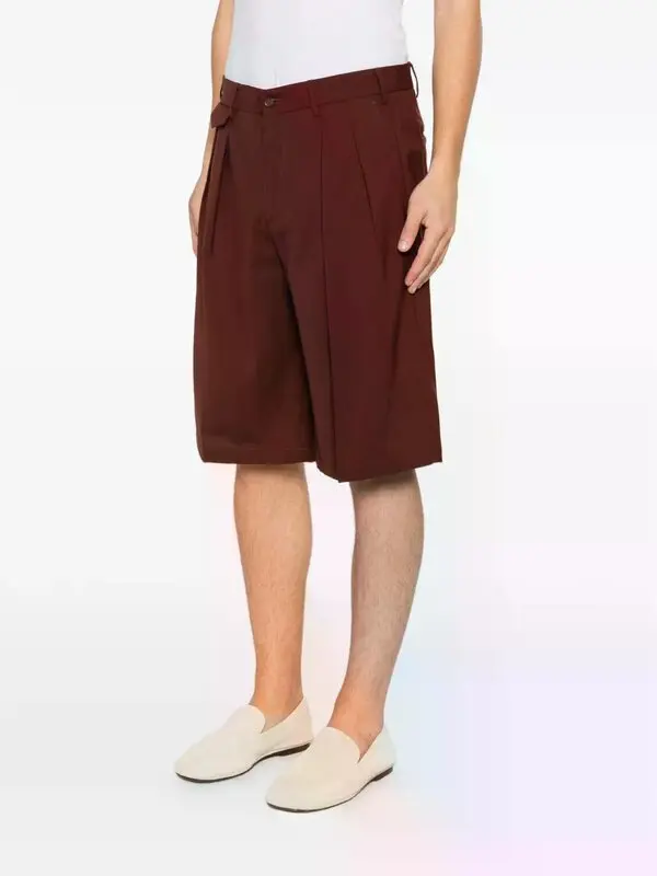 BRIGLIA 1949 Bedfords Pleated Knee-length Shorts