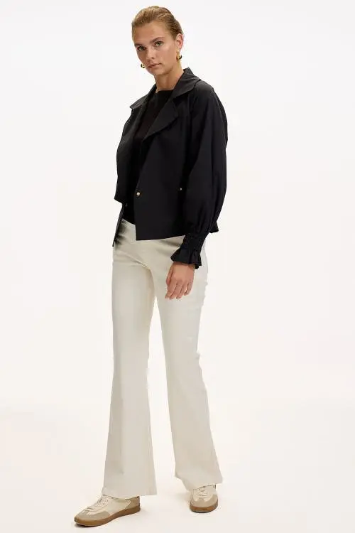 EXQUISE Yareli Shirt Collar Cotton Jacket