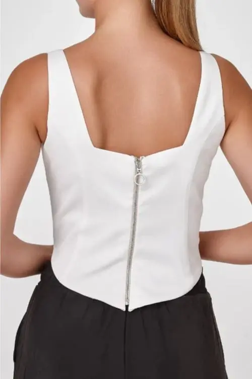 FOREVER & ALWAYS Relactive Wear Ultra Soft Modal Blend Bustier Top - Ecru