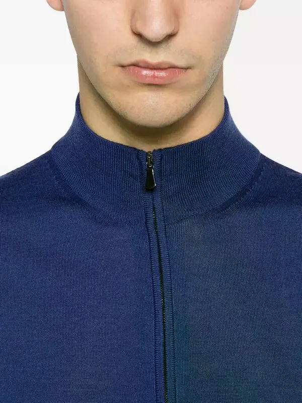 FILIPPO DE LAURENTIIS Zip-up High-neck Cardigan