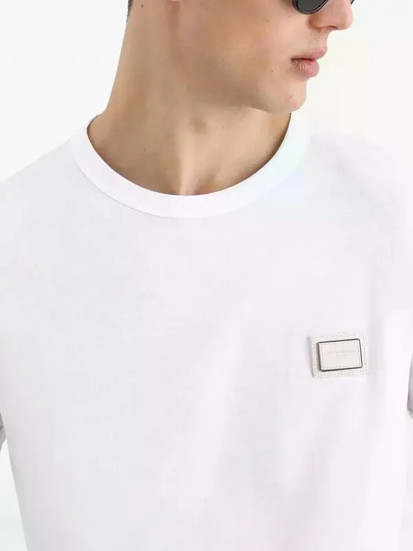 Dolce & Gabbana Cotton T-shirt With Logo Plate