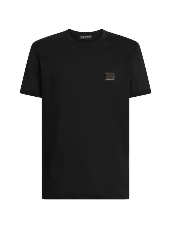 Dolce & Gabbana Cotton T-shirt With Logo Plate