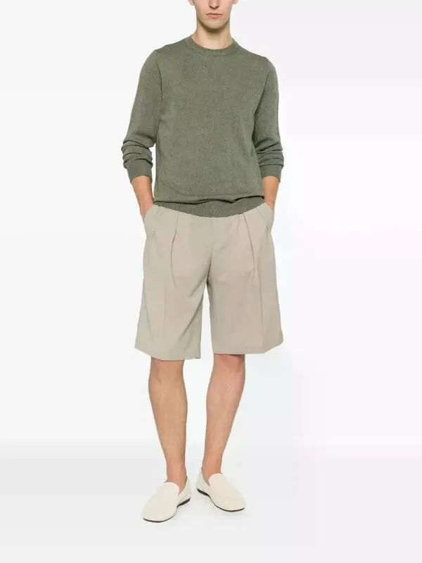 JEORDIE'S Ribbed-knit Crew Neck Sweater