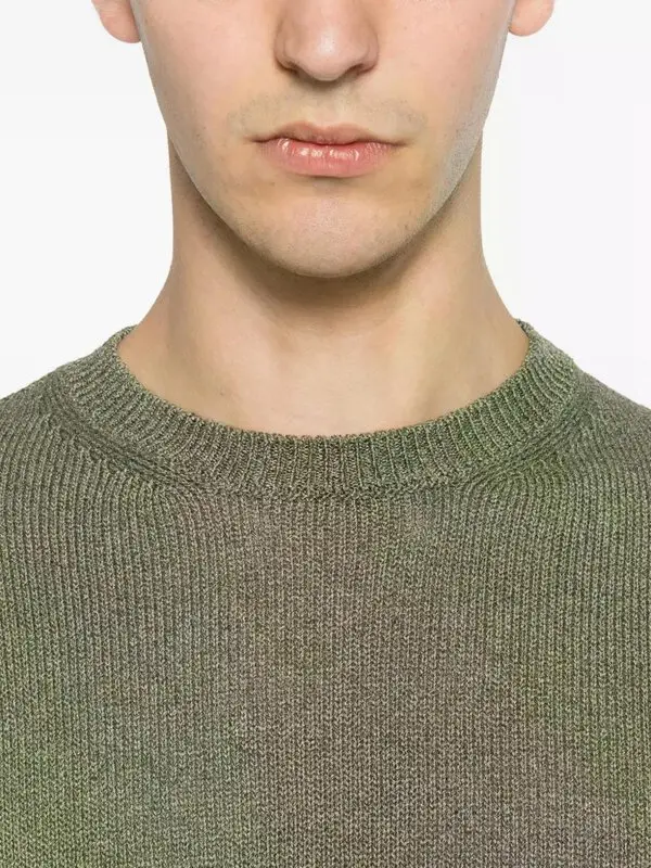 JEORDIE'S Ribbed-knit Crew Neck Sweater