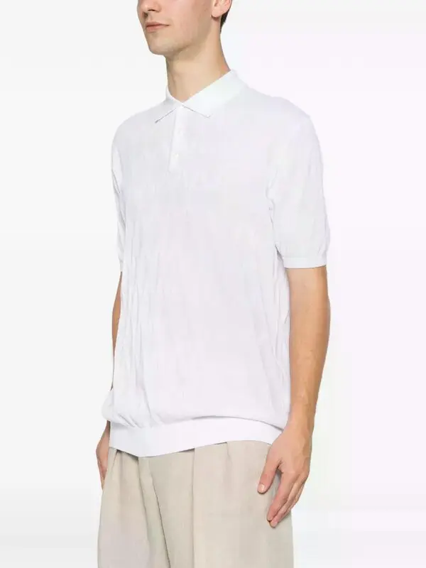 JEORDIE'S Diamond-textured Polo Shirt