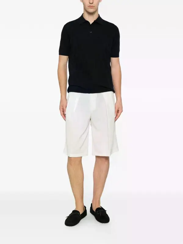 JEORDIE'S Diamond-knit Polo Shirt - Blue