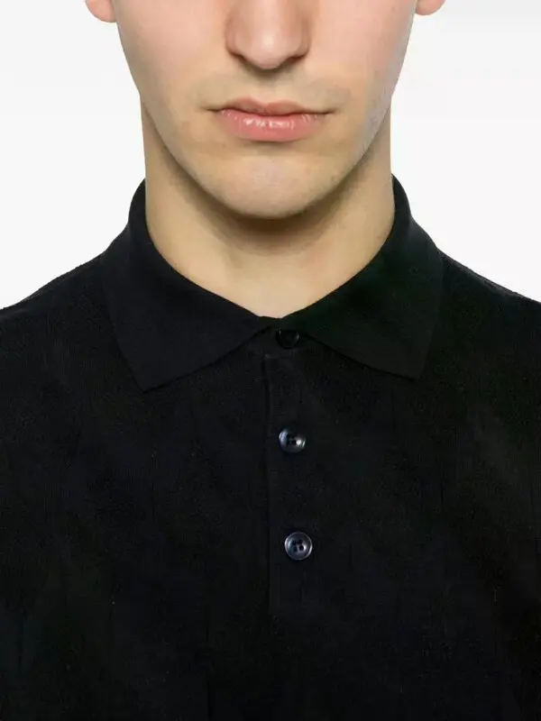 JEORDIE'S Diamond-knit Polo Shirt