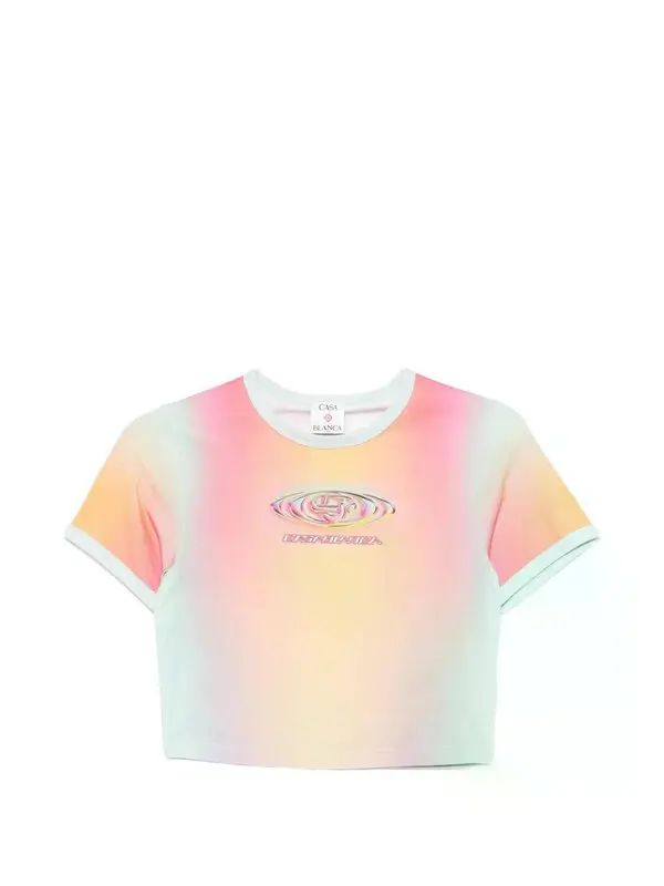 Casablanca Printed Cropped T-shirt