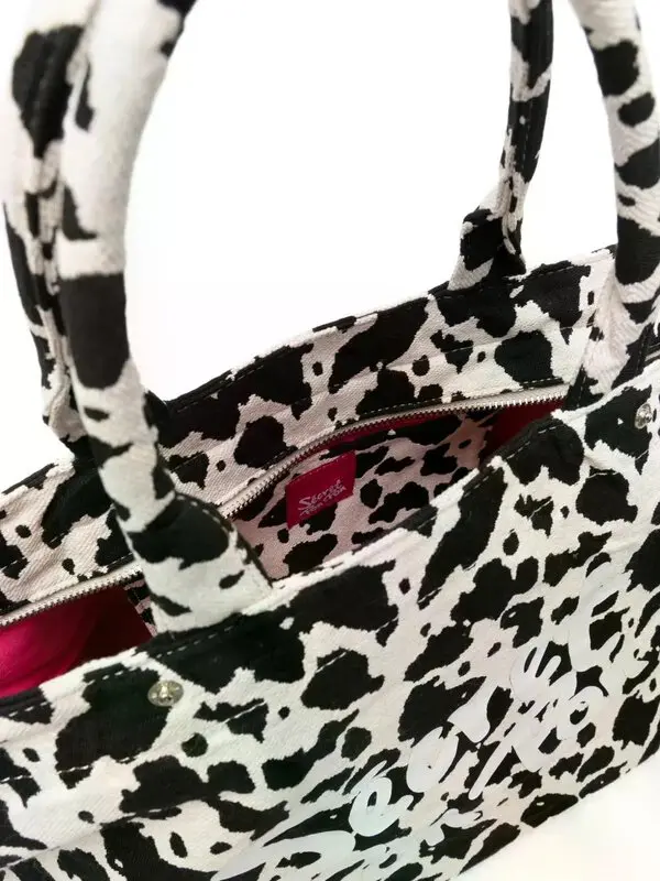 SECRET PON-PON City Cow-print Mesh Tote Bag