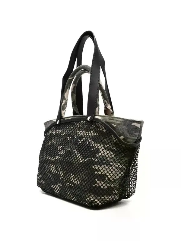 SECRET PON-PON City Camouflage Mesh Overlay Tote Bag