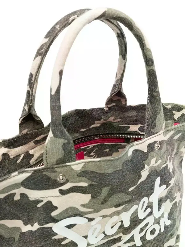 SECRET PON-PON City Camouflage Mesh Overlay Tote Bag
