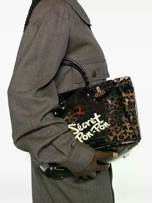 SECRET PON-PON Brigitte Leopard-print Tote Bag - Brown