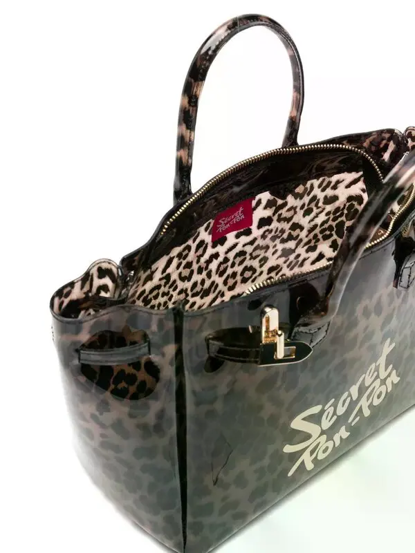 SECRET PON-PON Brigitte Leopard-print Tote Bag