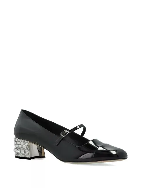 JIMMY CHOO Elisa Crystal-embellished Patent Leather Pumps