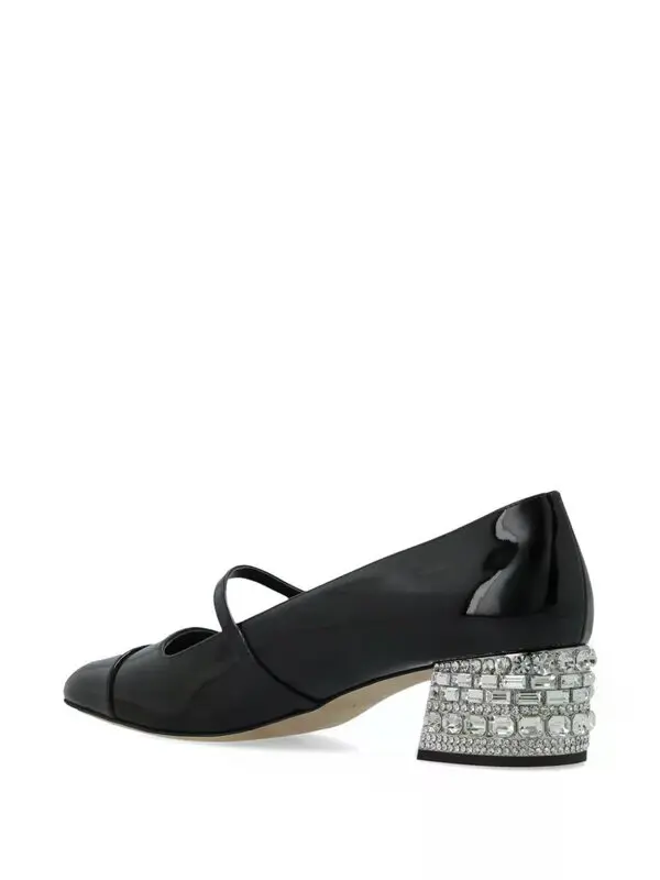 JIMMY CHOO Elisa Crystal-embellished Patent Leather Pumps