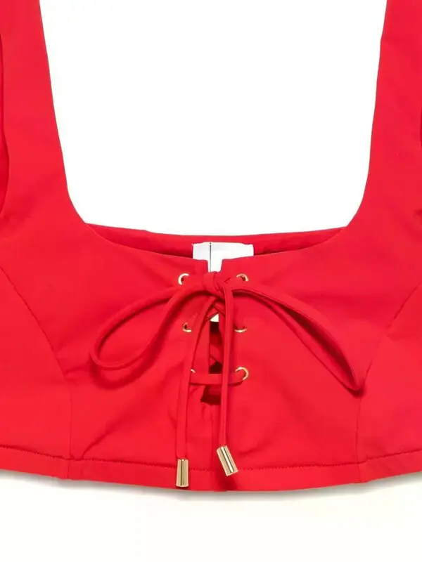 Moschino Lace-up Bikini Top
