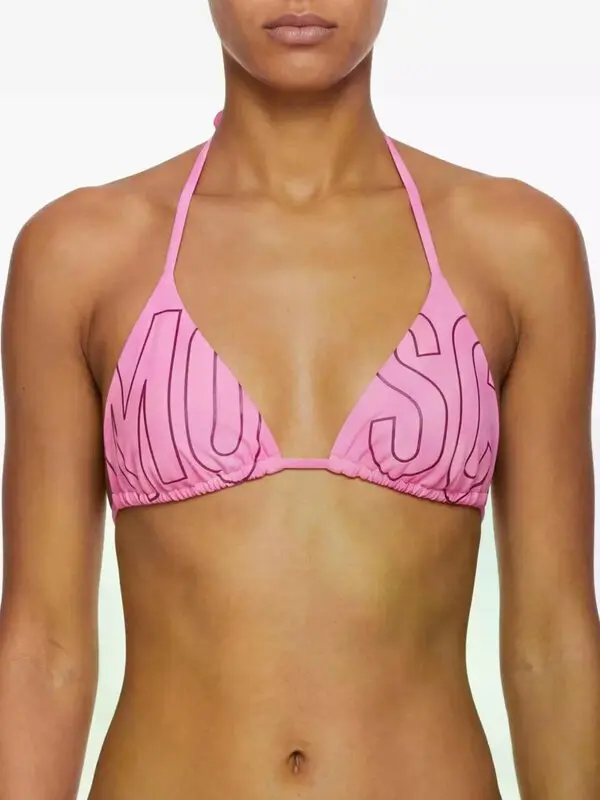 Moschino Printed Triangle Bikini Top