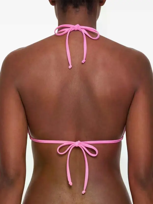 Moschino Printed Triangle Bikini Top