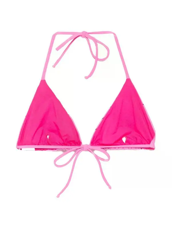 Moschino Printed Triangle Bikini Top