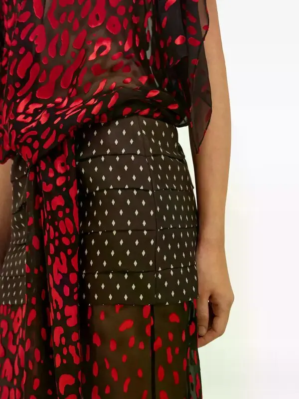 FERRAGAMO Asymmetrical Devoré Georgette Dress