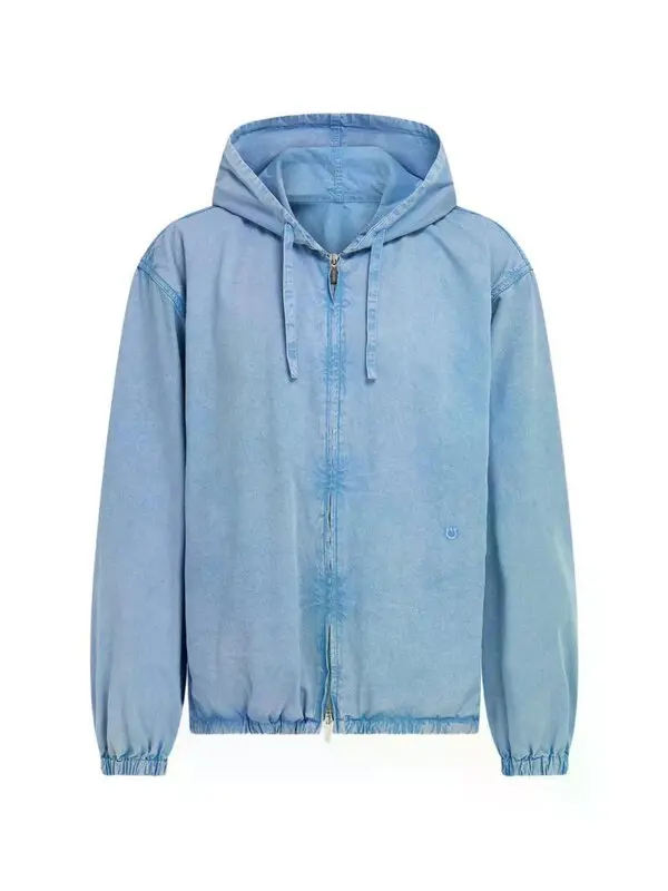 FERRAGAMO Cotton And Silk Blouson Jacket - Blue