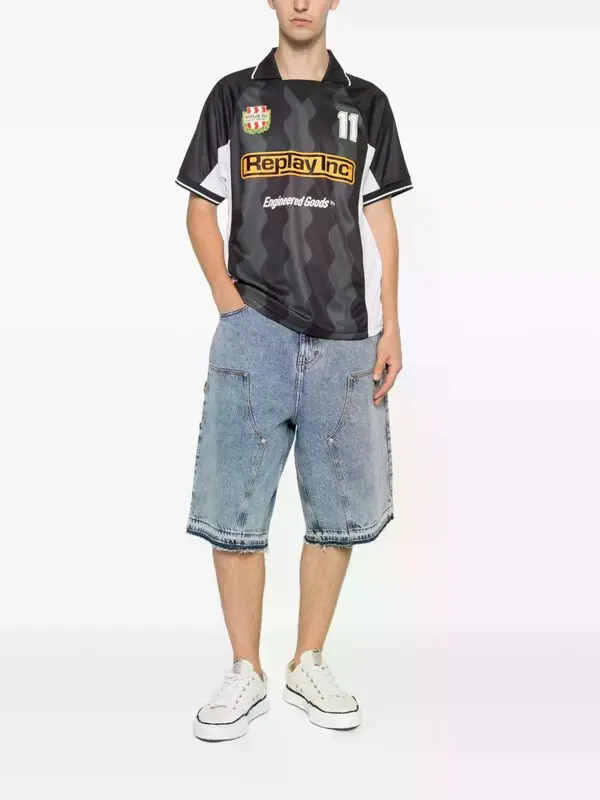 REPLAY Wave-pattern T-shirt