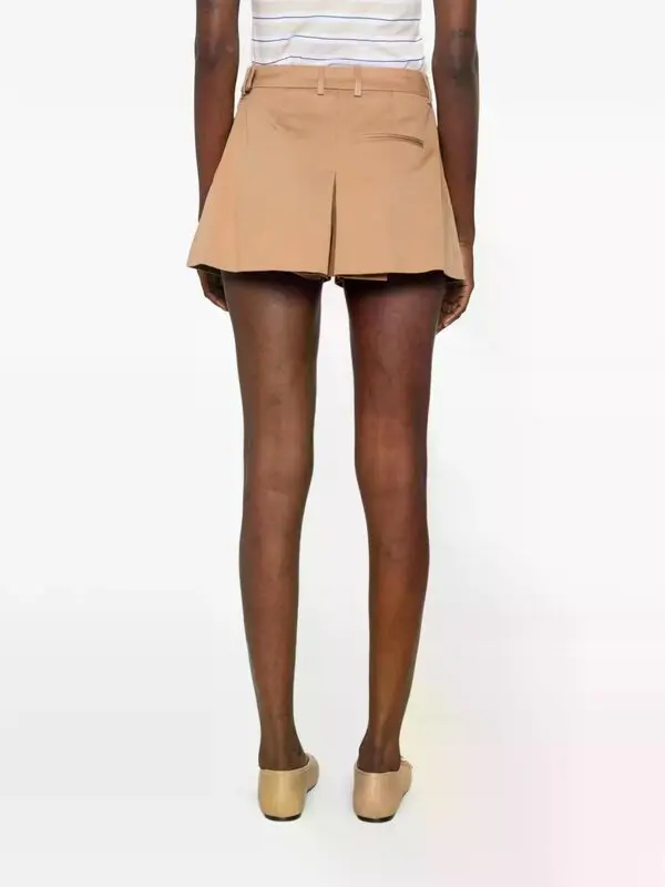 NINA 14.7 Pleated Belt-loop Shorts