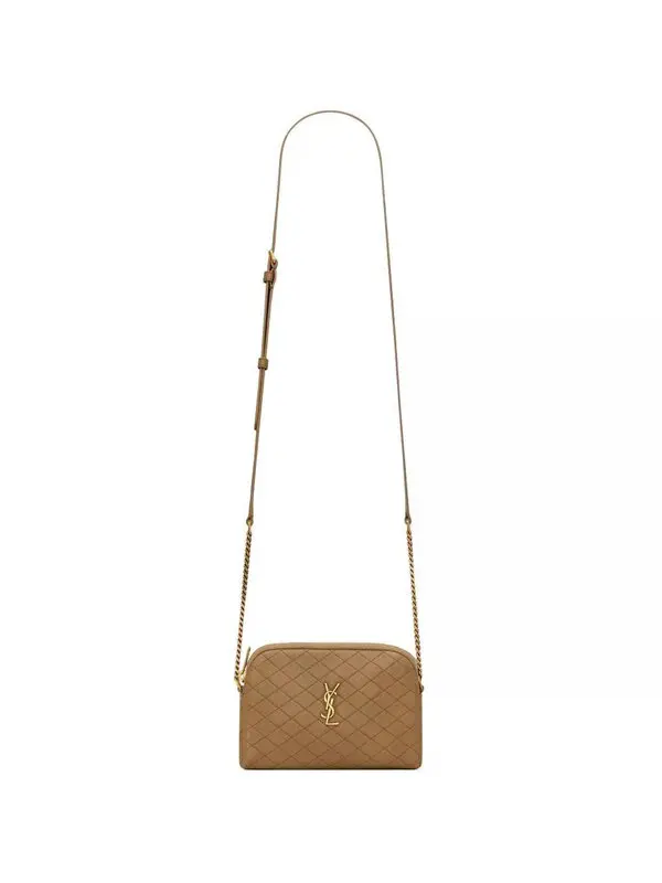 Saint Laurent Gaby Quilted Crossbody Bag - Brown