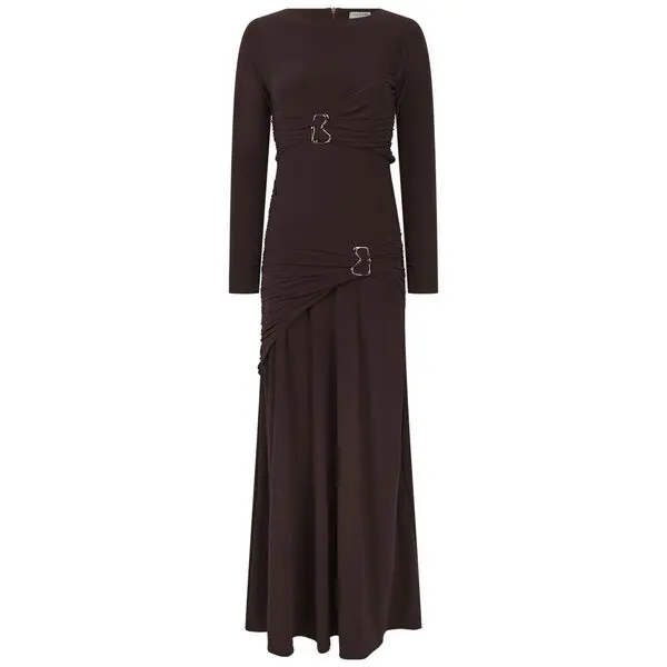 CELESTINE & MAE Chocolate Fondant Jade Maxi Dress - Brown