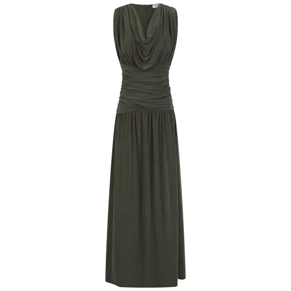 CELESTINE & MAE Daphne Cowl Neck Maxi Dress - Green