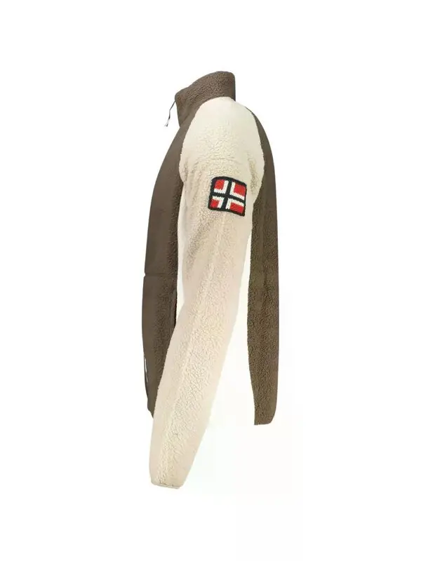 NORWAY 1963 Colour-block Fleece-texture Sweater