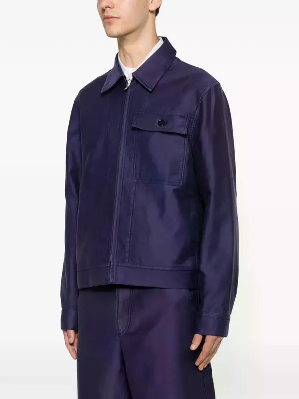 A.p.c. Moleskine Zip-up Chest-pocket Shirt Jacket