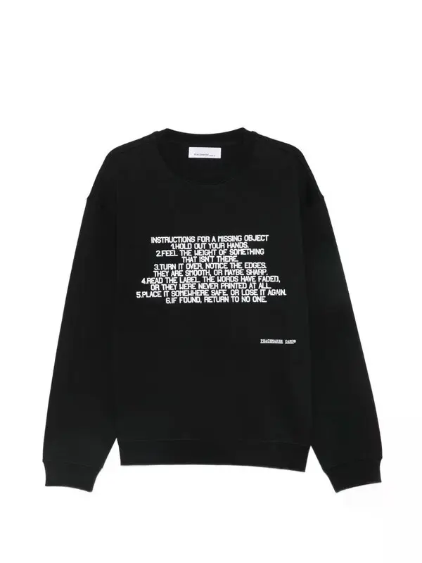 PEACEMAKER OAMC Slogan Print Sweater - Black
