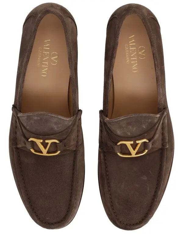 Valentino Garavani Vlogo Signature" Loafers - Brown