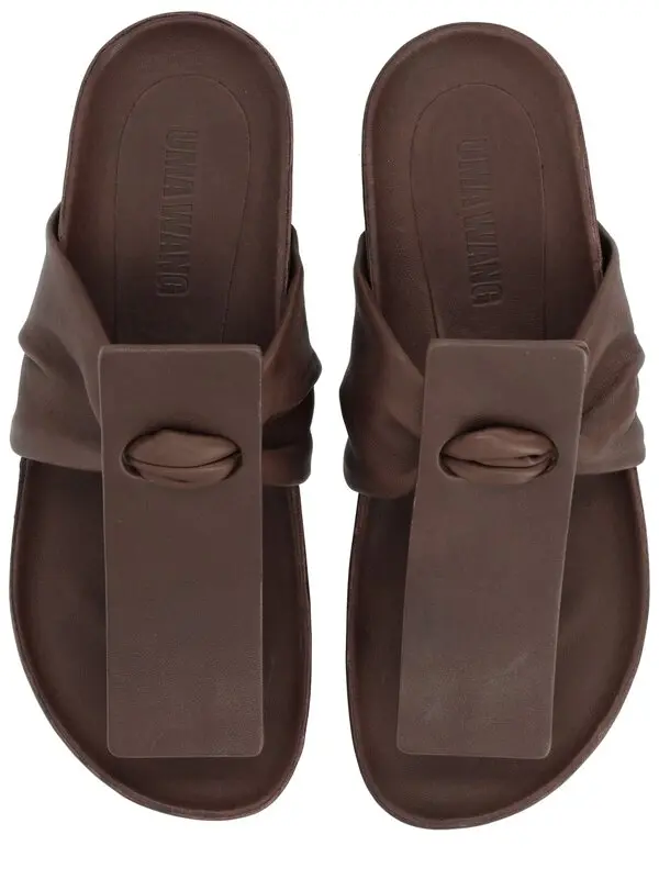 UMA WANG Leather Thong Sandals
