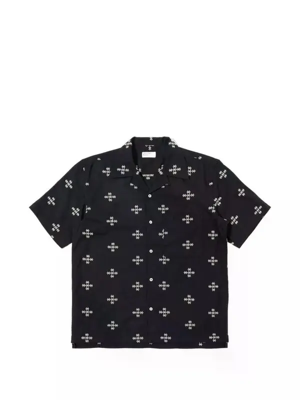 Universal Works Geometric-print Short-sleeve Shirt - Black