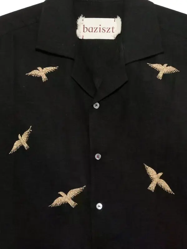 BAZISZT Bird-embroidered Shirt