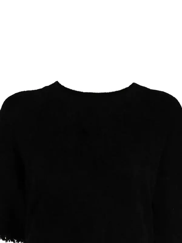 Maria Mcmanus Frayed Crewneck T-shirt - Black