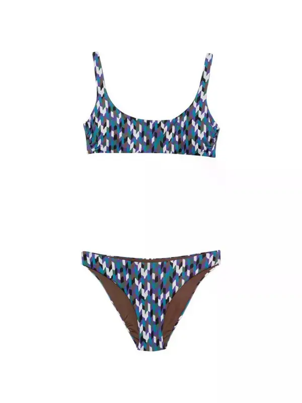 FISICO Geometric Print Bikini - Blue