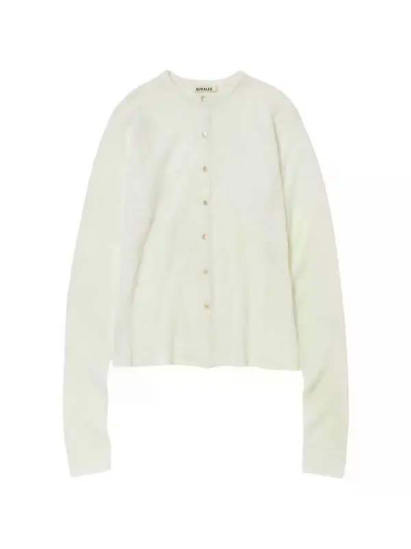 Auralee Buttoned Cardigan - Neutrals