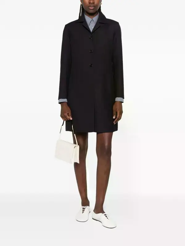 JIL SANDER Single-breasted Buttoned Coat - Blue