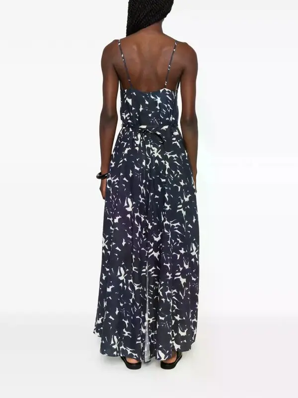 XACUS Amelia Abstract Print Maxi Dress