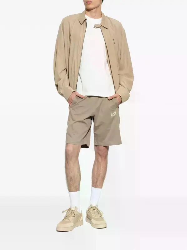 Emporio Armani Logo Embroidered Zip-up Jacket