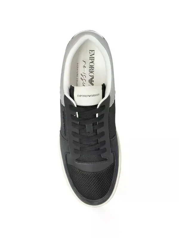 Emporio Armani Cross-stitch Mesh Sneakers