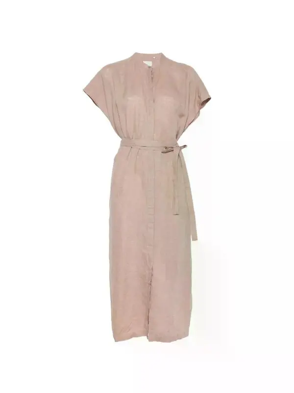 XACUS Nico Belted Midi Dress - Neutrals