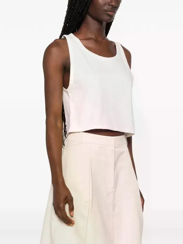 SPORTY & RICH Sleeveless Cropped Tank Top